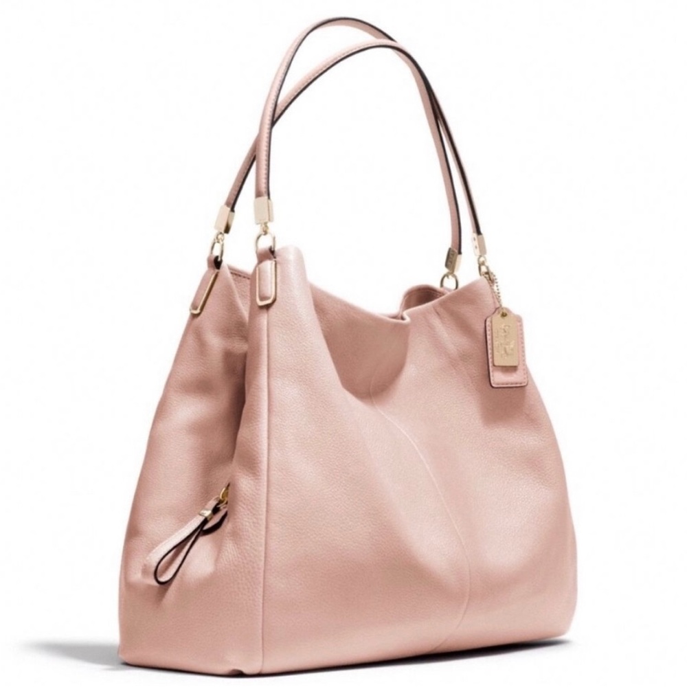 Coach Pink Madison Phoebe Leather Shoulder Bag - Gem